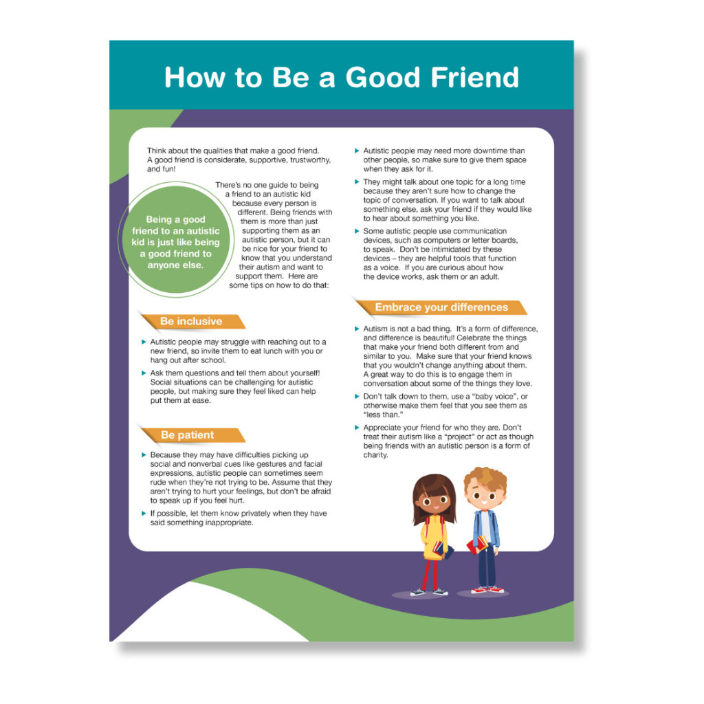 Friendship Tip Sheets Classroom Set | Organization for Autism Research